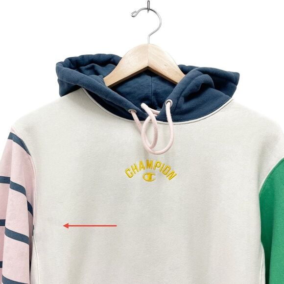 Champion | Tops | Champion Reverse Weave Hoodie Size Small Colorblock ...